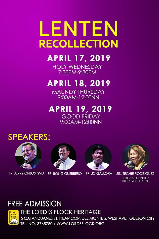 The Lord’s Flock free Lenten recollection | INQUIRER.net