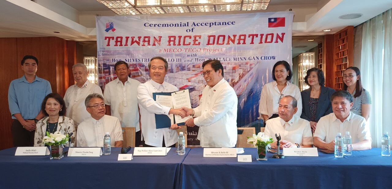 Taiwan to donate 2,000 mt of rice to the Philippines for the poor and ...